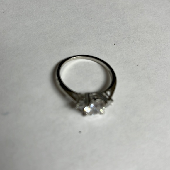 Jewelry | Platinum Over Sterling Silver Emperor Cut Moissanite Ring ...